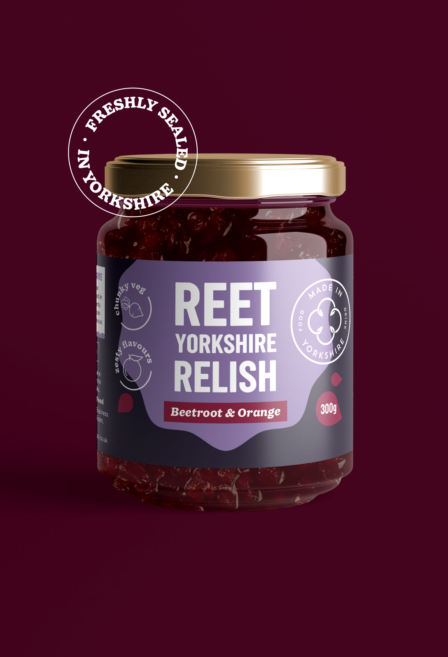 Beetroot & Orange Relish 300g – Reet Yorkshire Food